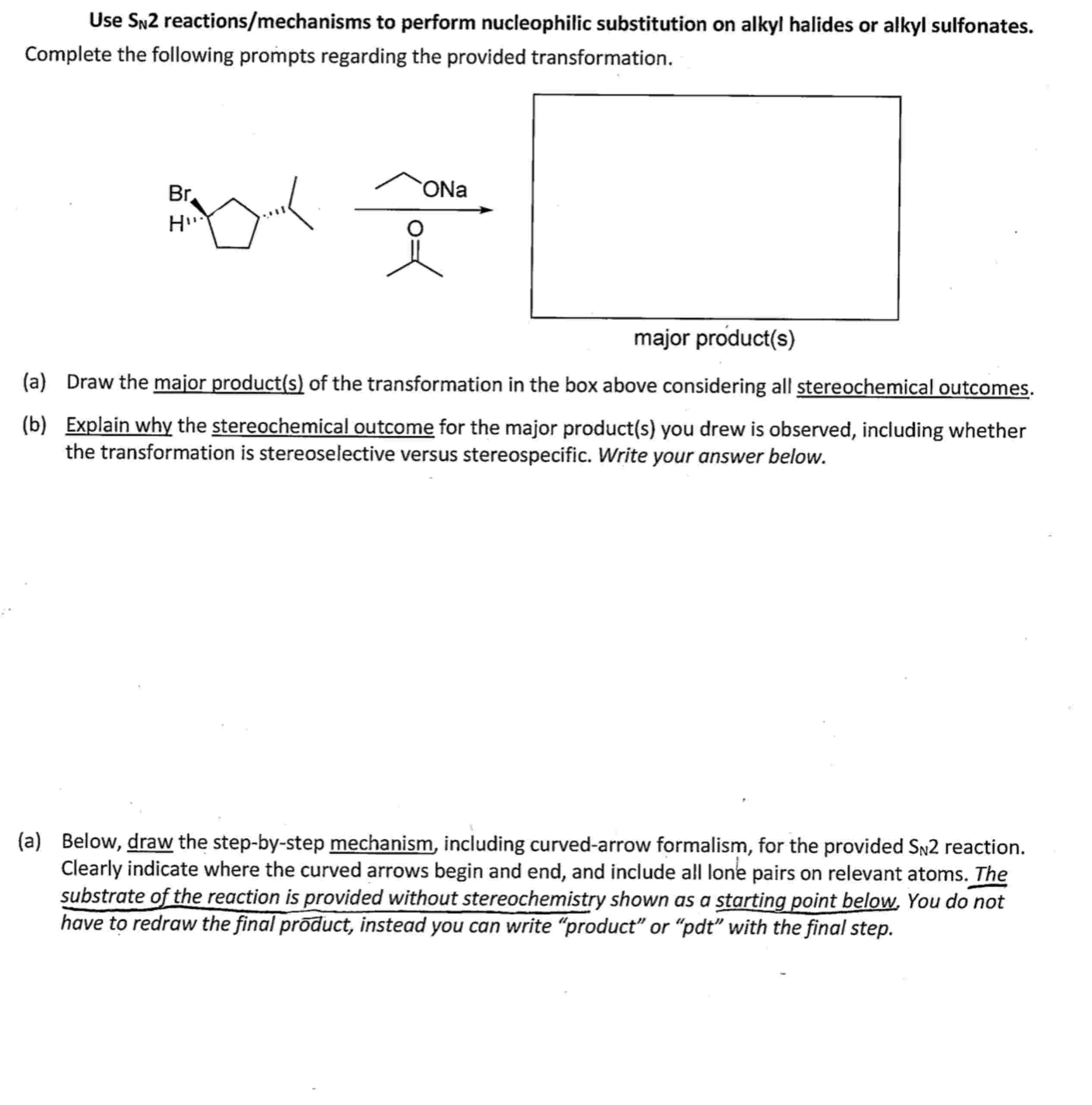 Solved Use \( \mathrm{S}_{\mathrm{N}} 2 \) | Chegg.com