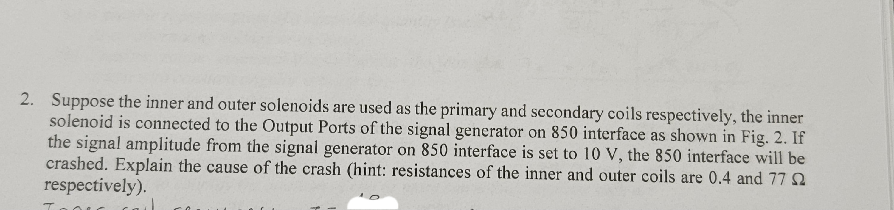 Solved Figure 2 Experiment Apparatus2. Suppose the inner and | Chegg.com