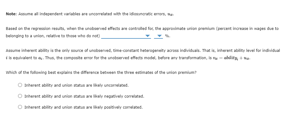 Solved 10. Comparing fixed effects and random effects | Chegg.com