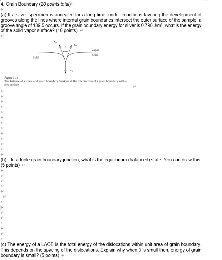 Solved 4. Grain Boundary (20 points total) (a) If a silver | Chegg.com