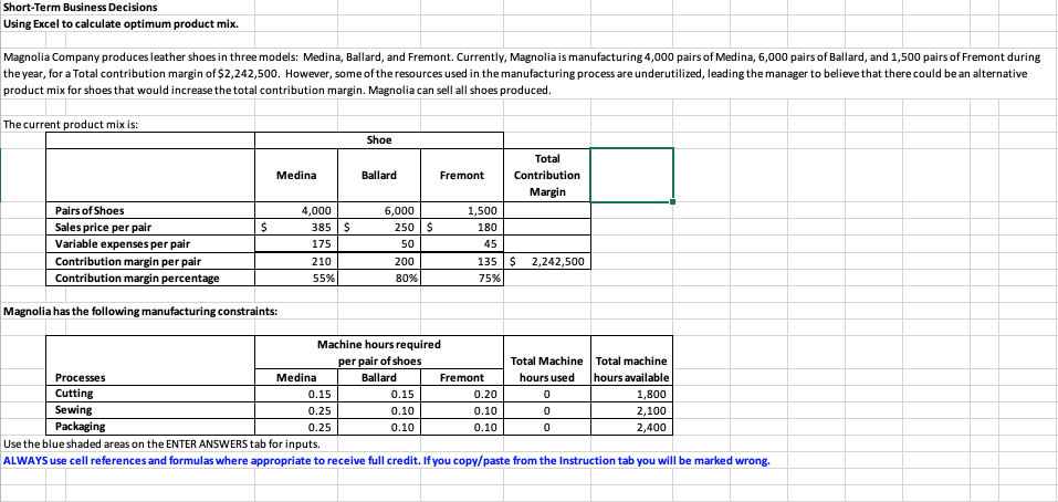 Requirement 1 Using the formula in cell F20 (Total | Chegg.com
