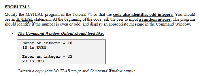 Solved PROBLEM 3.Modify the MATLAB program of the Tutorial | Chegg.com