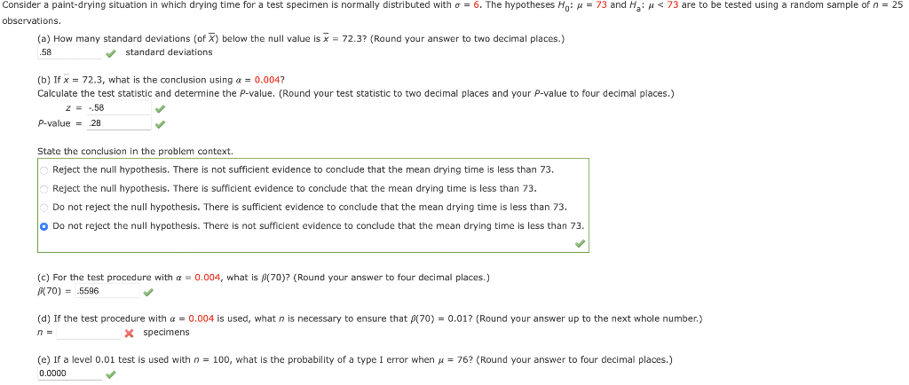 Solved servations. (a) How many standard deviations (of xˉ ) | Chegg.com