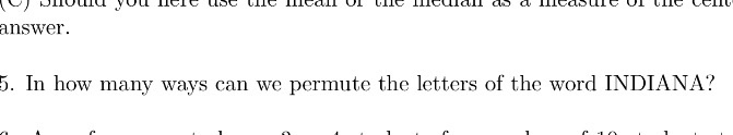 Solved answer. 5. In how many ways can we permute the | Chegg.com