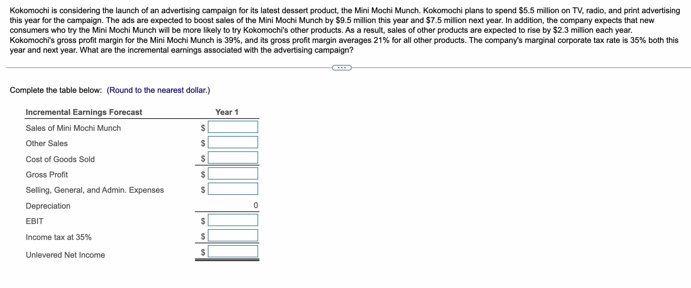 Solved Kokomochi is considering the launch of an advertising | Chegg.com