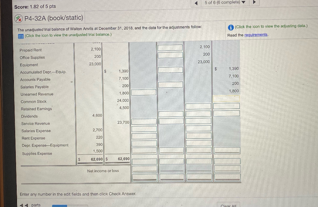 Solved Requirement 3. Complete the worksheet for the | Chegg.com