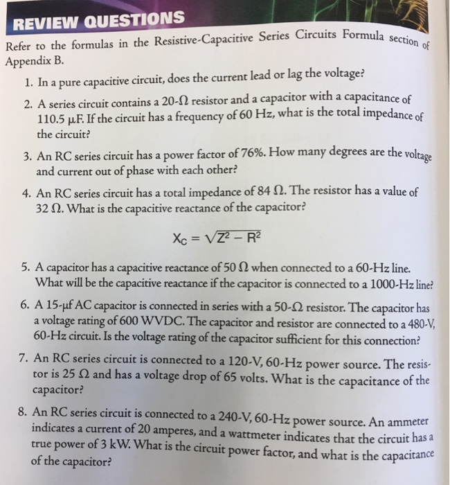 Solved REVIEN QUESTIONS Refer to the formulas in the | Chegg.com