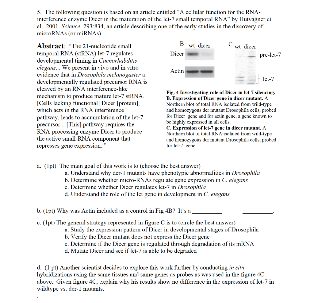 5. The following question is based on an article | Chegg.com
