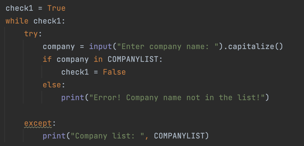 Solved Can someone help me change this code to a try except | Chegg.com