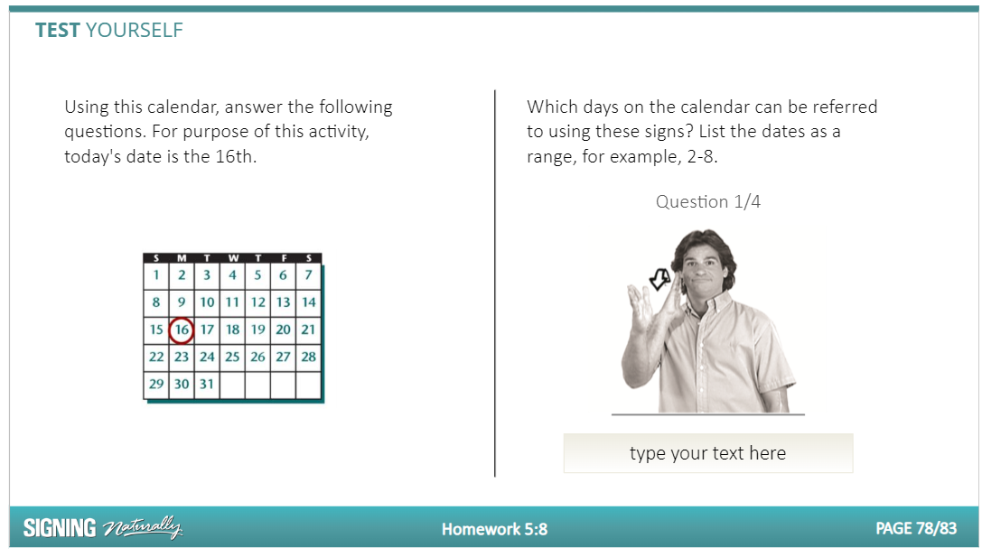 TEST YOURSELFUsing this calendar, answer the | Chegg.com