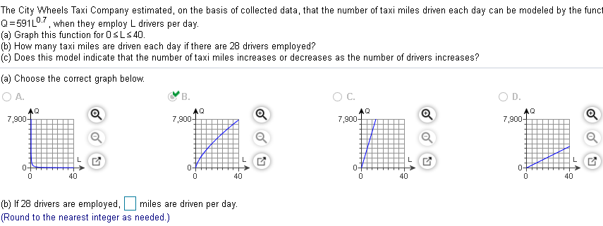 Solved The City Wheels Taxi Company estimated, on the basis | Chegg.com