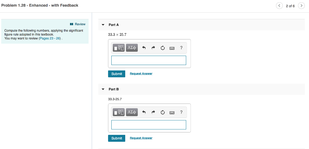 Solved Problem 1.28 - Enhanced - with Feedback 2 of 6 Review | Chegg.com