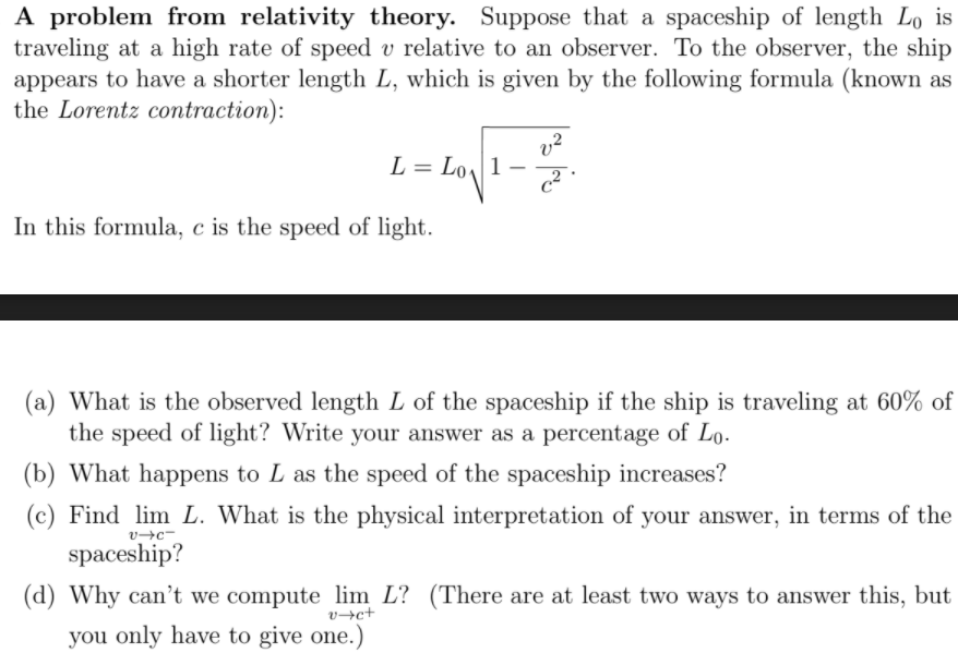 Solved A problem from relativity theory. Suppose that a | Chegg.com