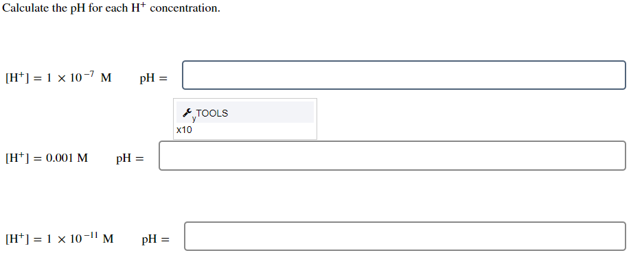 Solved Calculate the pH for each | Chegg.com