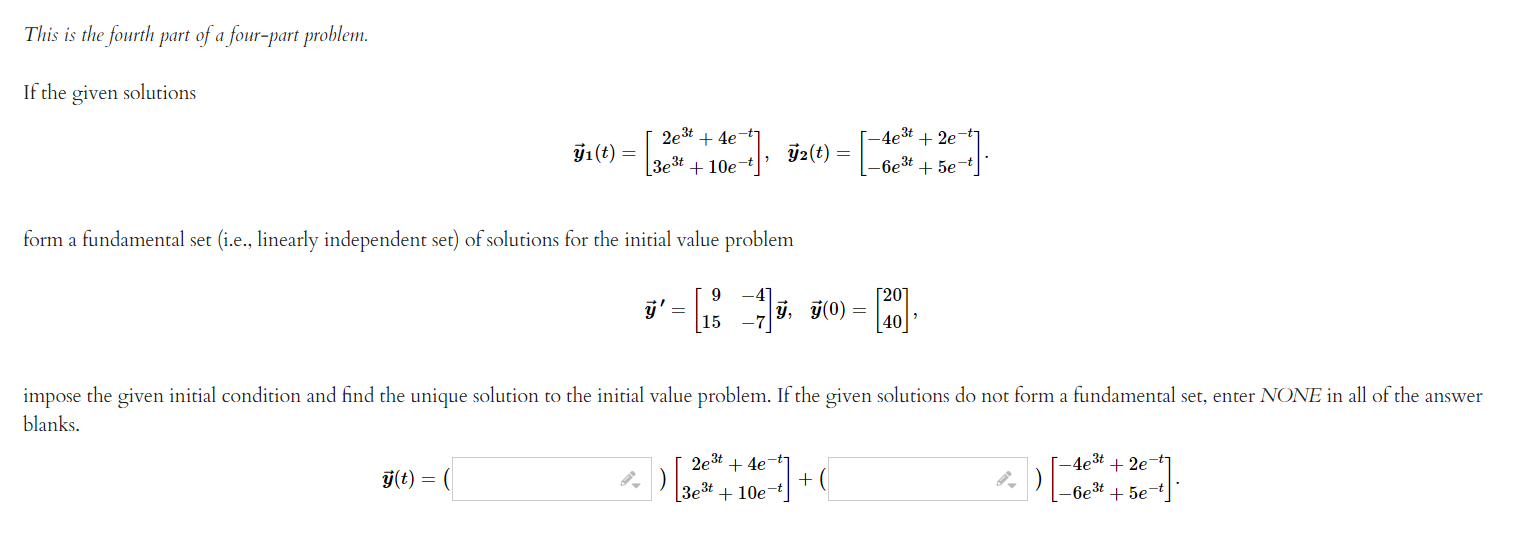 Solved This is the fourth part of a four-part problem.If the | Chegg.com