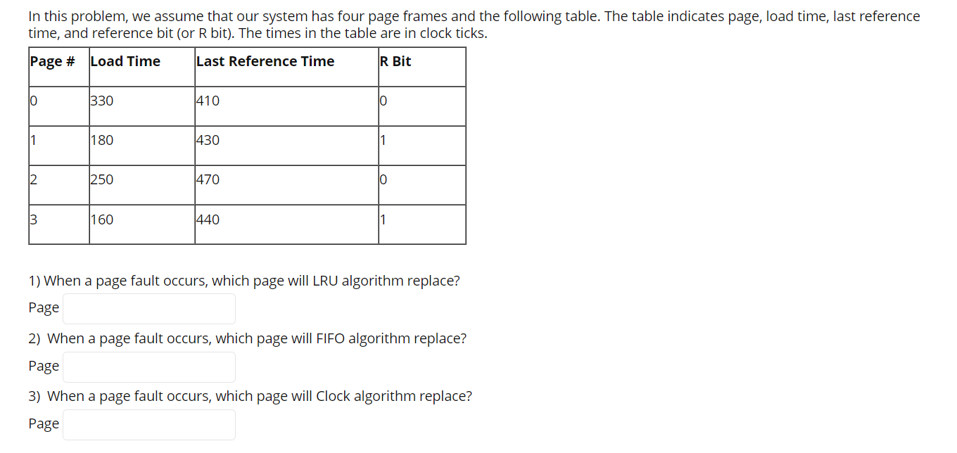 Solved In this problem, we assume that our system has four | Chegg.com