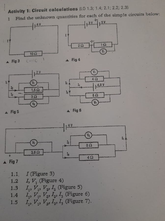 Solved Activity 1: Circuit calculations (L. | Chegg.com