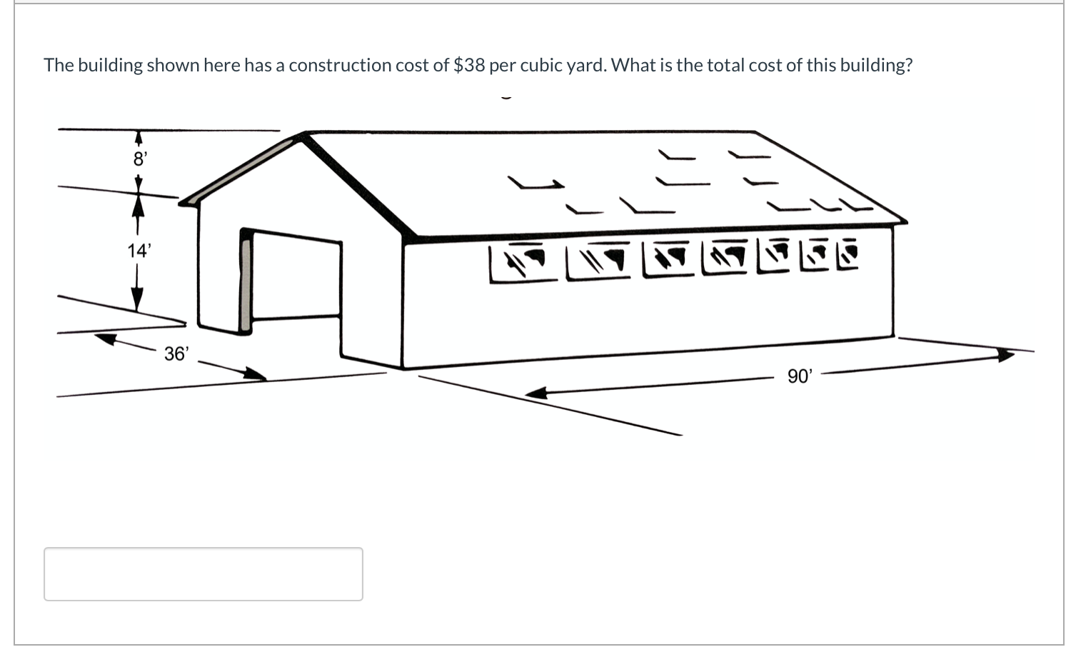 Solved Find the total area covered by a building with the | Chegg.com