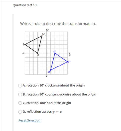 Solved Write a rule to describe the transformation. A. | Chegg.com