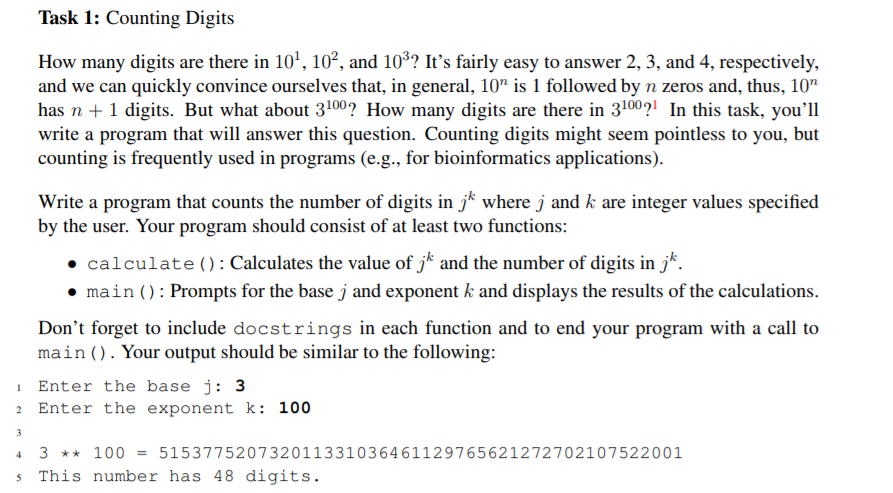 Solved Task 1 Counting Digits How Many Digits Are There In