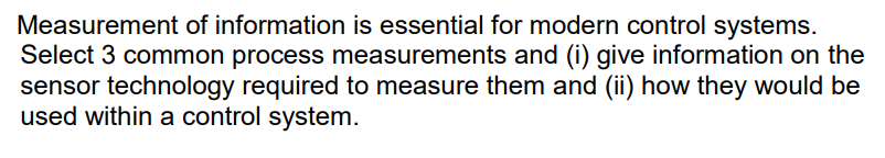 Solved Measurement of information is essential for modern | Chegg.com