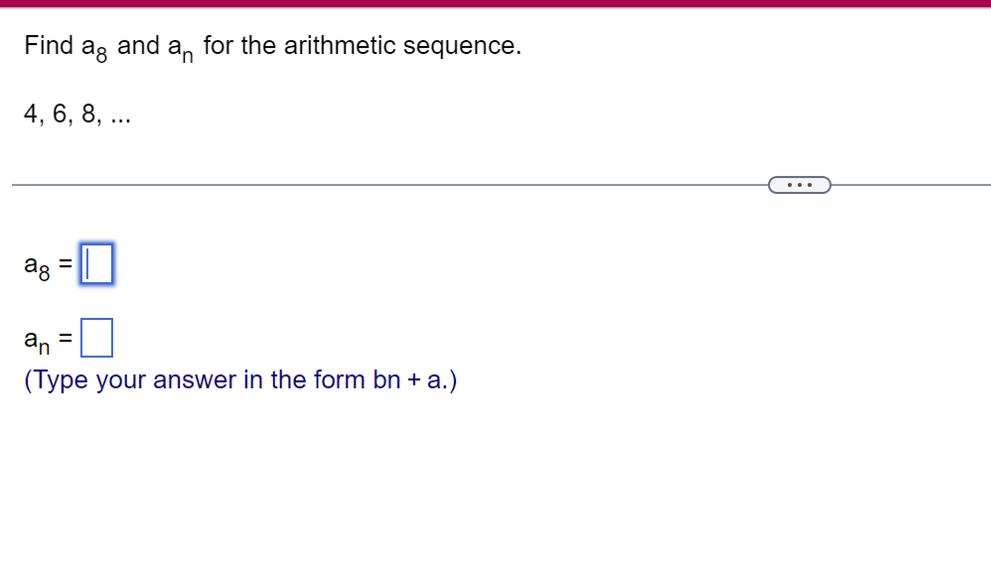 Solved Find a8 ﻿and an ﻿for the arithmetic | Chegg.com