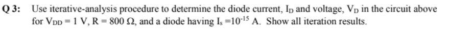 Solved Q3: Use iterative-analysis procedure to determine the | Chegg.com