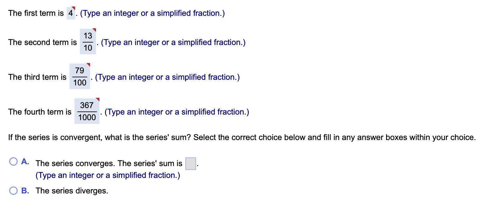 Solved what is the first , second, third, fourth terms. | Chegg.com