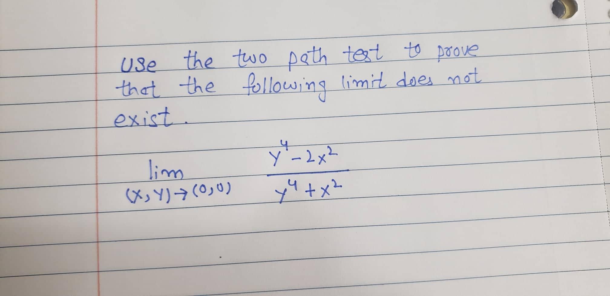 Solved use the two path test to prove that the following | Chegg.com