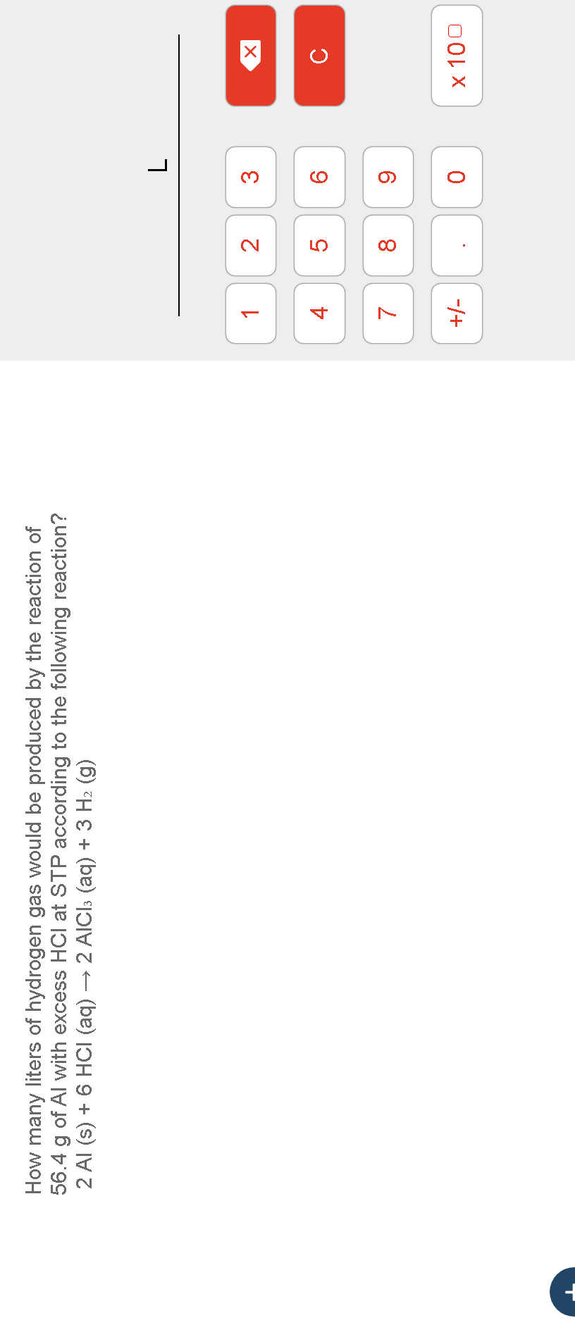 Solved How many liters of hydrogen gas would be produced by | Chegg.com