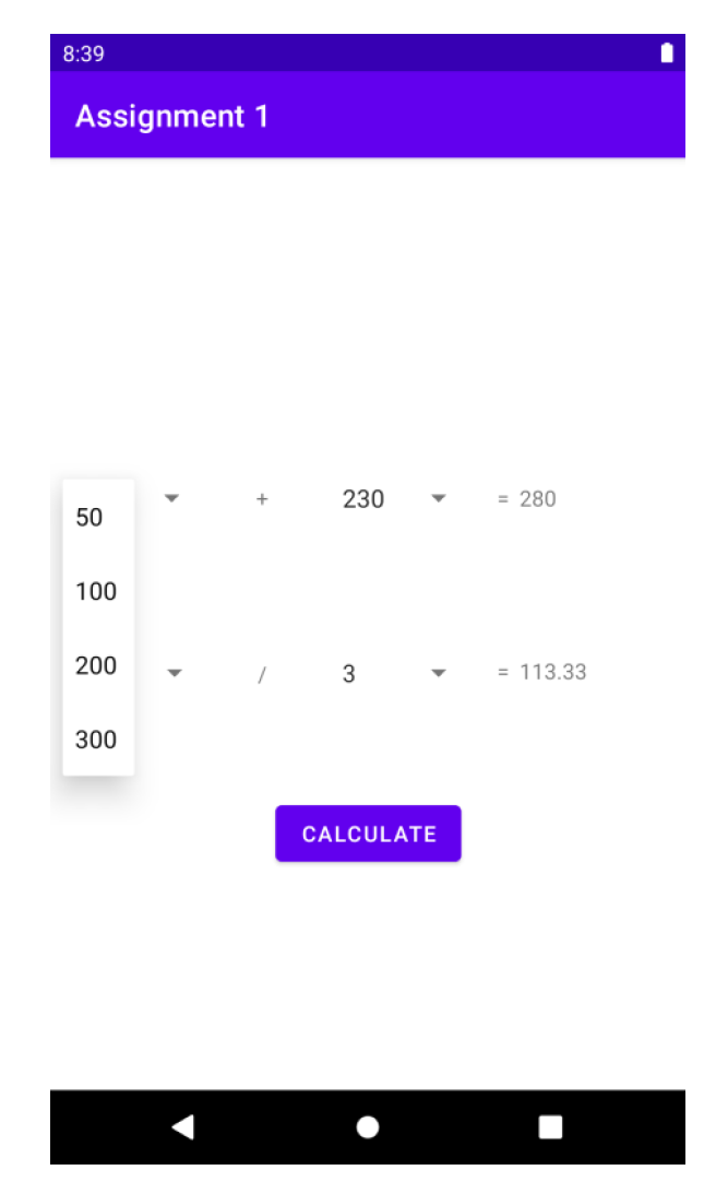 Solved create an application called "Simple Calculator" | Chegg.com