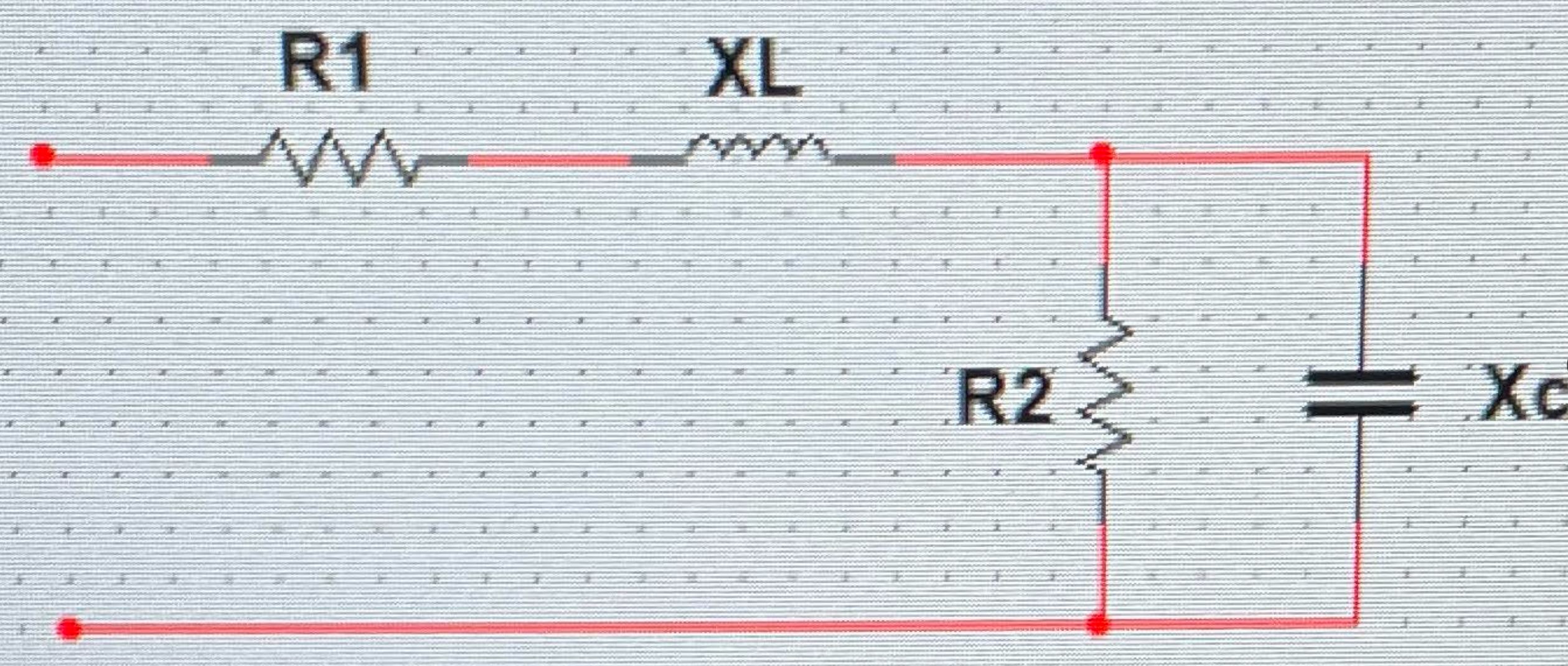 Solved In the circuit below, R1 = 1000 Ω, R2 = 1000 Ω, XC = | Chegg.com