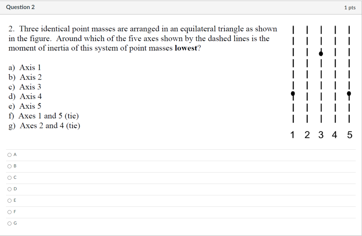 Solved Three identical point masses are arranged in an | Chegg.com