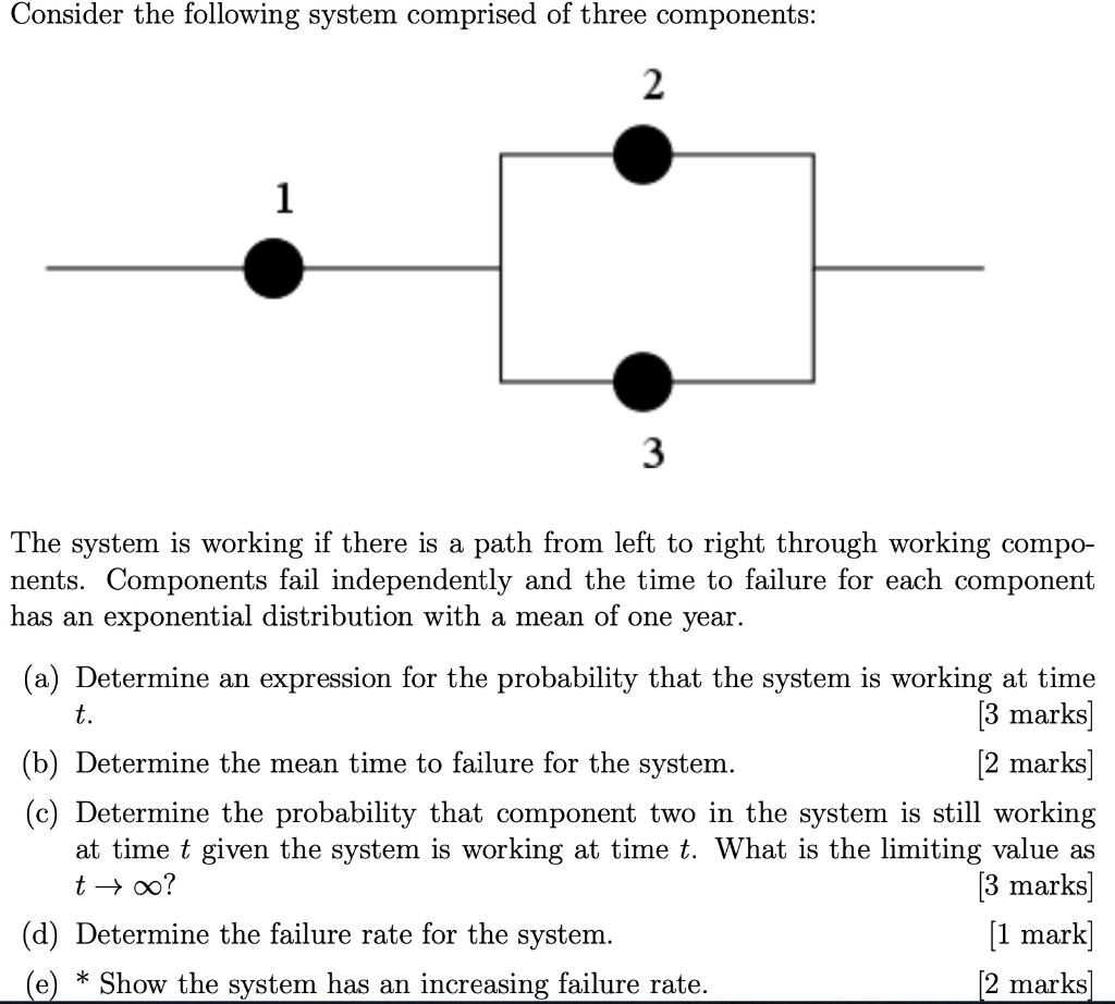 Solved Consider the following system comprised of three | Chegg.com