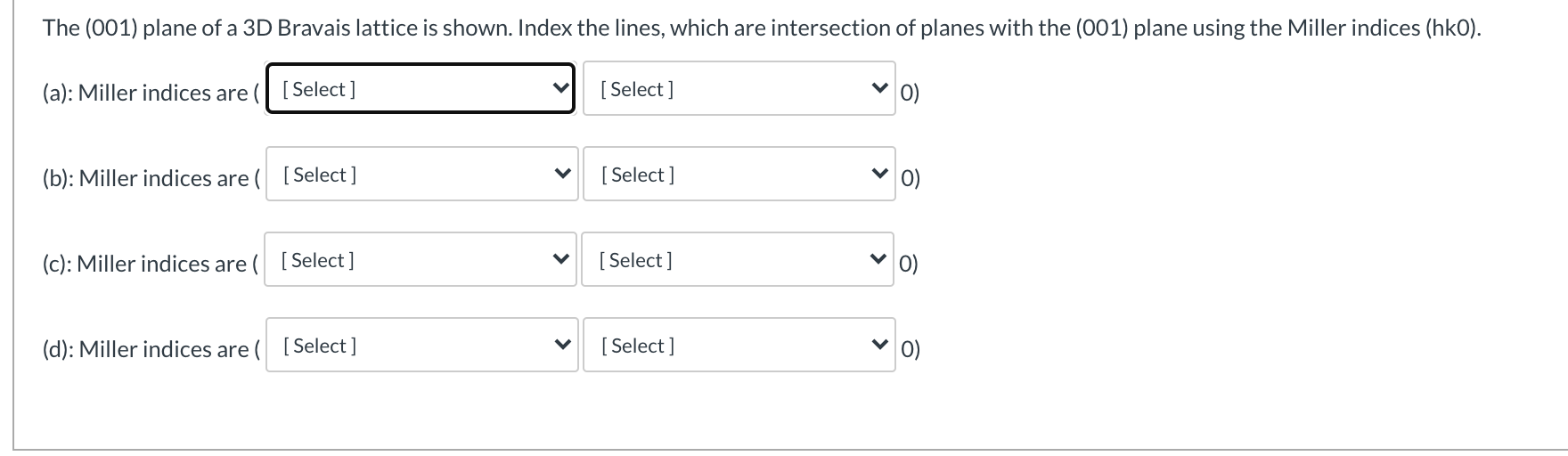 Solved centered rectangular lattice |(b) (d) origin (c) ā az | Chegg.com