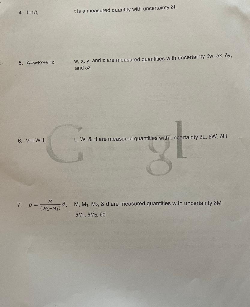 Solved Part 2: Error Propagation Practice-14pts Directions: | Chegg.com