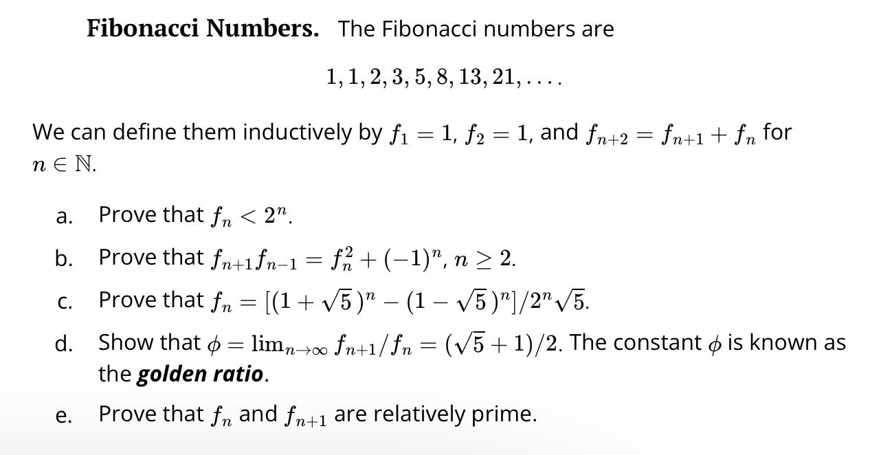 Solved Fibonacci Numbers. The Fibonacci numbers are 1, 1, 2, | Chegg.com