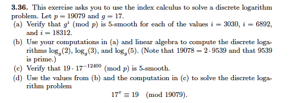 Solved 3.36. This exercise asks you to use the index | Chegg.com