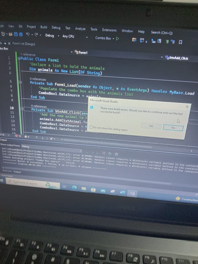 VB Net Program uses Combo Box and performs the | Chegg.com
