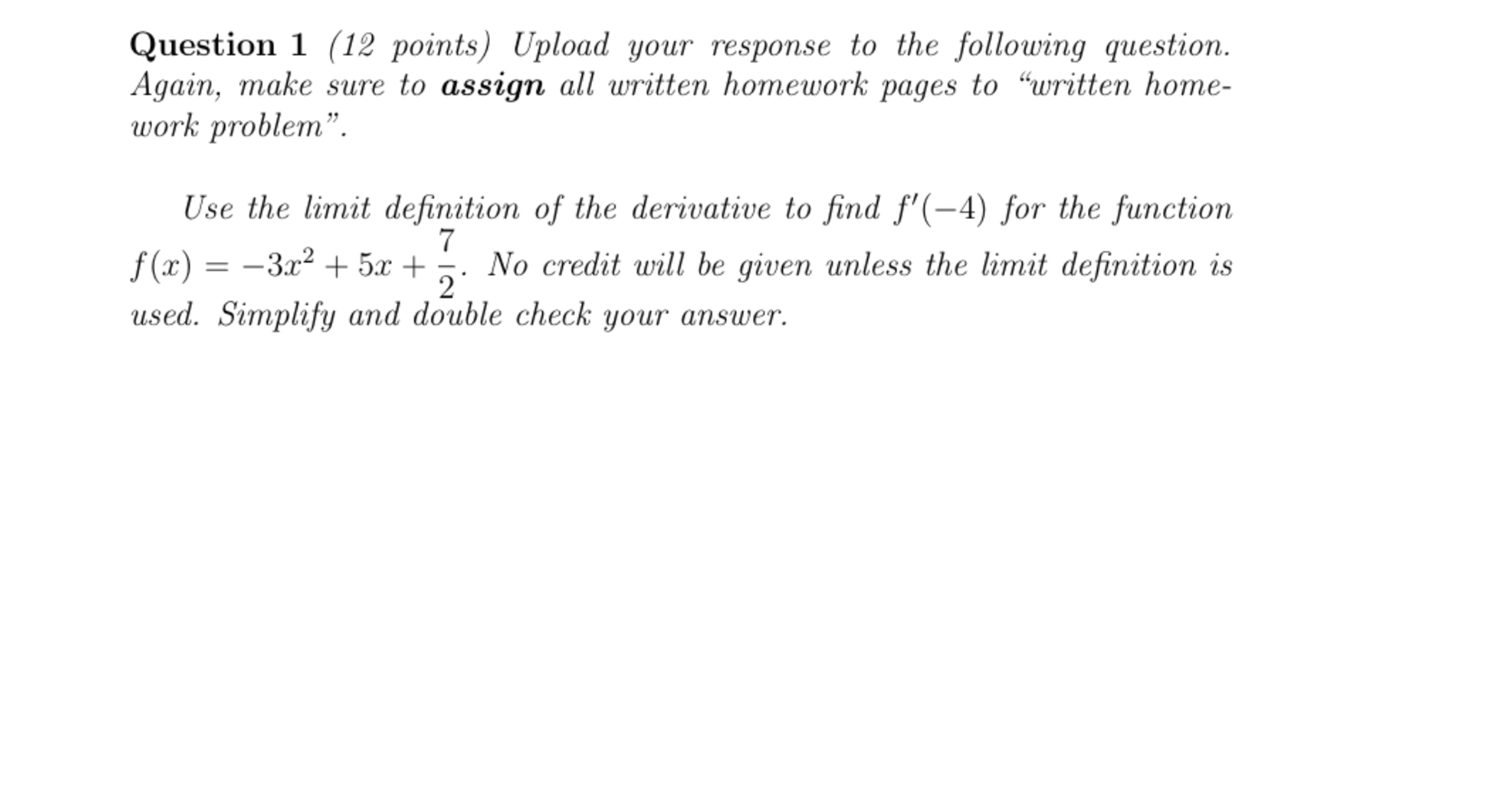 Solved Question 1 (12 ﻿points) ﻿Upload your response to the | Chegg.com