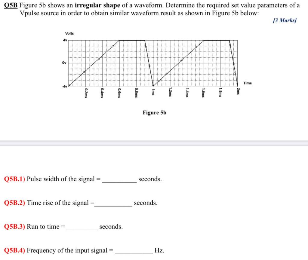Solved Question-5: Fill in multiple blanks (SPICE-Transient | Chegg.com