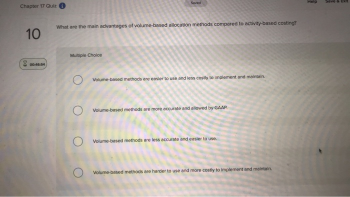 Solved is considered while choosing a cost allocation base | Chegg.com