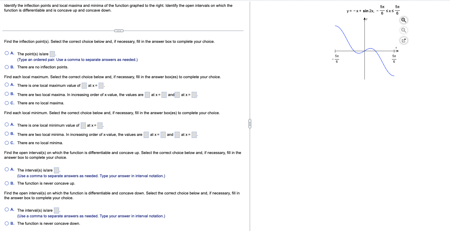 Solved Identify the inflection points and local maxima and | Chegg.com