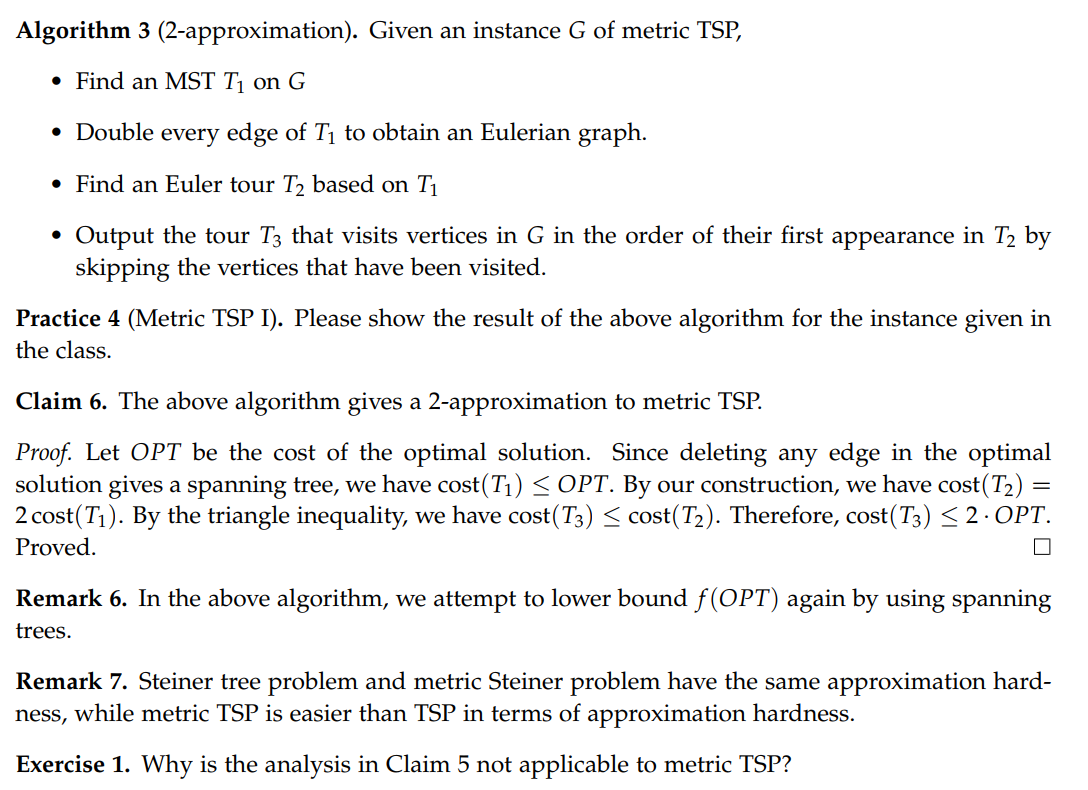 5 Metric Tsp Recall That The Traveling Salesman