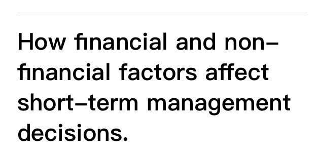 Solved How financial and non financial factors affect | Chegg.com