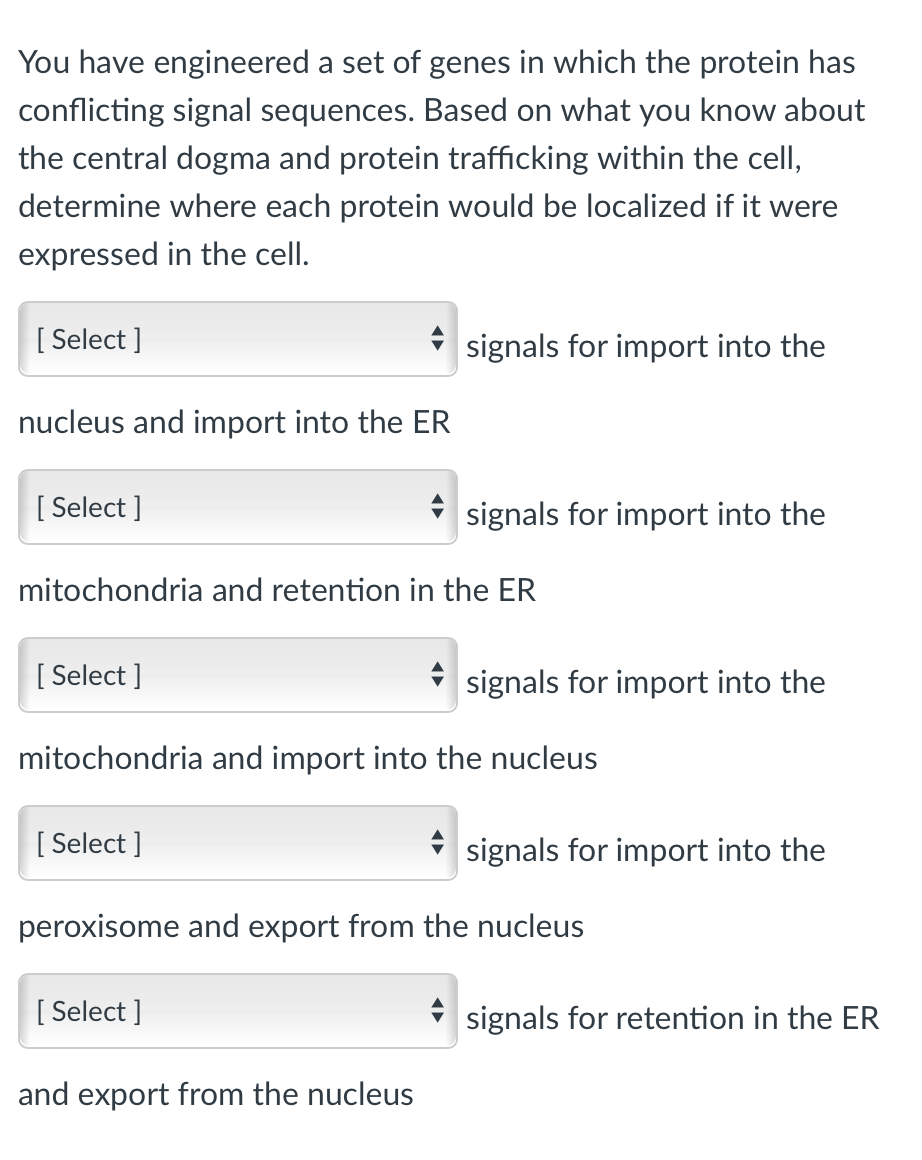 Solved You have engineered a set of genes in which the | Chegg.com