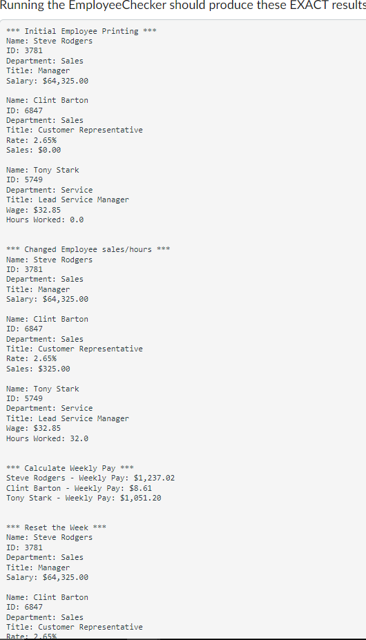 Solved USING JAVA CODE THE FOLLOWING TO WORK WITH | Chegg.com