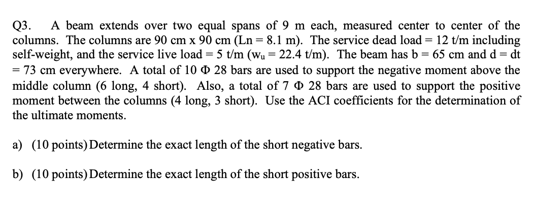 Solved For all questions, use fc' = 28 MPa, fy = 420 MPa, | Chegg.com