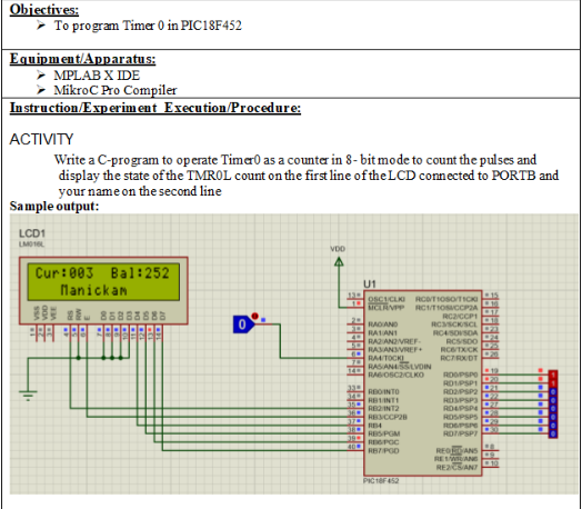 Solved Write a C-program to operate Timer0 as a counter in | Chegg.com