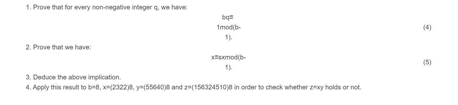 Solved Let b be a positive integer greater than 2. Let x,y,z | Chegg.com